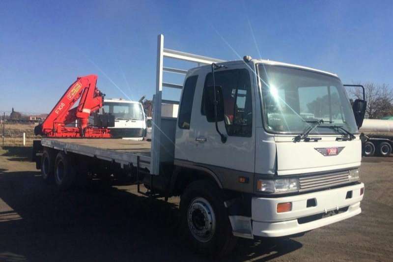 1996 Hino HINO FLATBED RANGER WITH CRANE Flat deck Truck Trucks for ...
